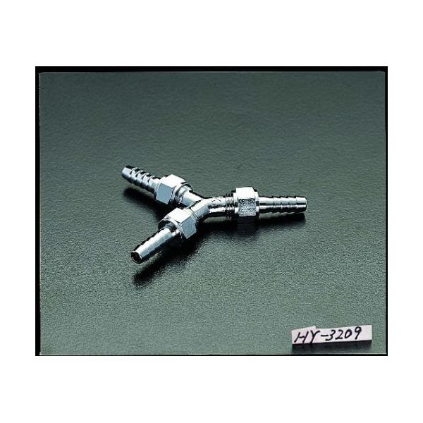 エスコメーカーお問い合わせ：06-6532-6226●使用圧力…3.45MPa(35kgf/cm2)以下●材質…真鍮(クロムメッキ)●タケノコ径…9mm●適合ホース内径※…8mm●※適合ホース内径はホース材質により多少誤差が生じます。
