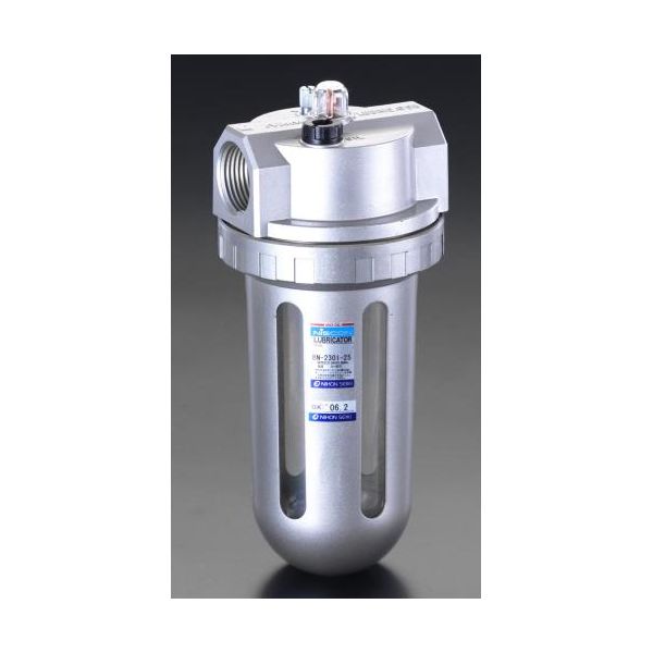 エスコメーカーお問い合わせ：06-6532-6226●全高…235mm●面間…100mm●使用圧力…1.0MPa以下●耐圧力…1.5MPa●周囲温度…5〜60℃●貯油量…400ml●使用油…タービン油1種ISO・VG＃32相当●重量…1.3...