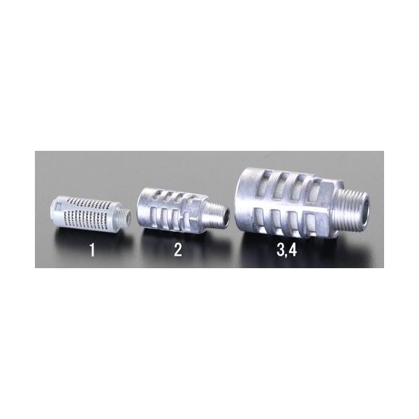 エスコメーカーお問い合わせ：06-6532-6226●使用圧力…0〜1.0MPa●耐圧力…1.5MPa●周囲温度…−10〜60℃●雄ねじ式●材質…アルミ●取付ねじ…R1/4”●重量…20g