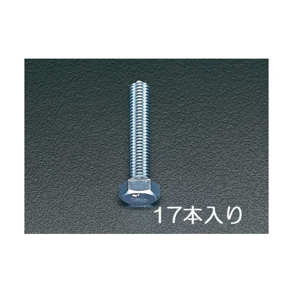 ●材質…鉄●仕上…ユニクロメッキ●並目ねじ●全ねじ●サイズ…M12×25●ピッチ…1.75●頭対辺…19mm●頭対辺…19mm●入数…17本　