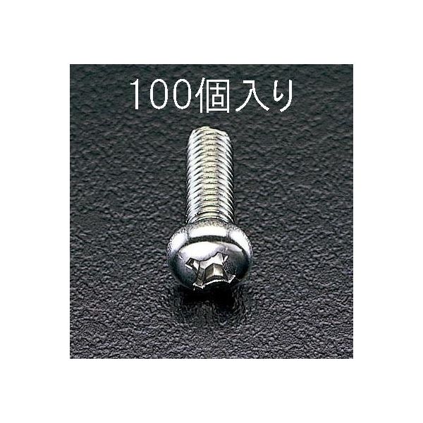 ●材質…ステンレス（SUS304J3）●並目ねじ●頭形状…(＋)ナベ頭●サイズ…M4×10●ピッチ…0.7●入数…100個　