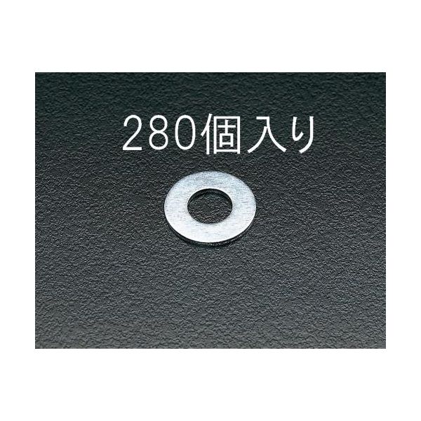 ●材質…鉄(ユニクロメッキ)●内径×外径×厚み…4×10×0.8mm●入数…280個　