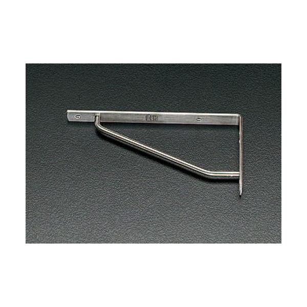 ●材質…ステンレス(SUS304)●仕上げ…研磨仕上●サイズ…210×105mm●幅…15mm●厚み…2mm●耐荷重(2本使用)…25kg●取付穴径…4mm●付属品…木ねじ　