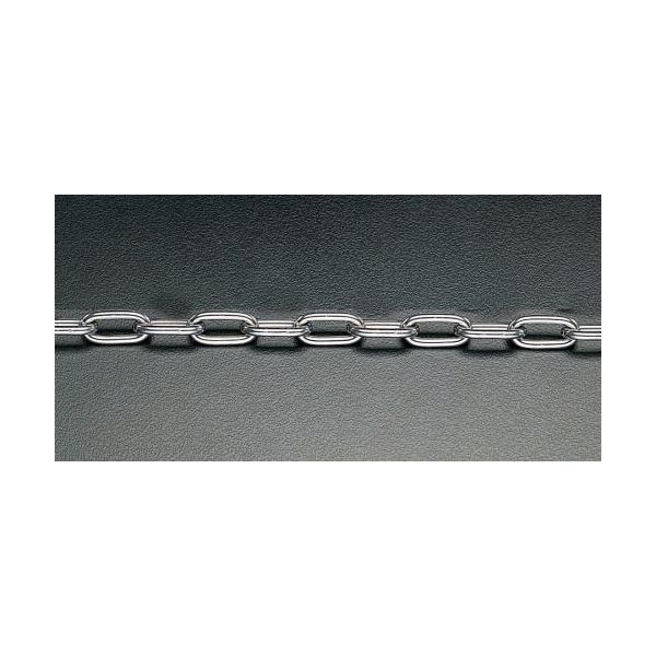 エスコメーカーお問い合わせ：06-6532-6226●材質…SUS304●研磨仕上げ●溶接あり●線径が大きく強度もつよいリンクチェーンです。●全長…30m●線径…3mm●チェーン内寸…19.0×5.0mm●使用荷重…100kg
