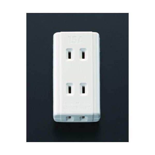 エスコメーカーお問い合わせ：06-6532-6226●定格…15A 125V●コンセント…3個●サイズ…82×44×22(H)mm●プラグは付いていません●RoHS対応品