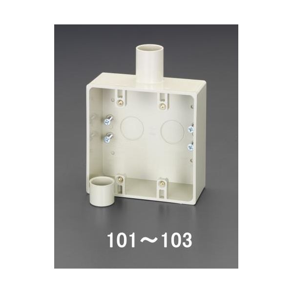 ●仕様…一方出●適合管…VE管16●サイズ(mm)…l：30、H：50●材質…PVC●スイッチ2個用●1サイズ下のVE管も使用できるスリーブ付●カラー…ベージュ　