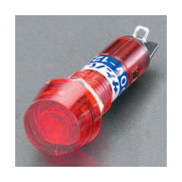 エスコメーカーお問い合わせ：06-6532-6226●パネルカット…φ10.2×8.8mm●端子金具…ハンダ付け用端子●定格…AC100〜125V●パネル取付方式…ナット締め付け●型式…BN-5701-1●色…赤