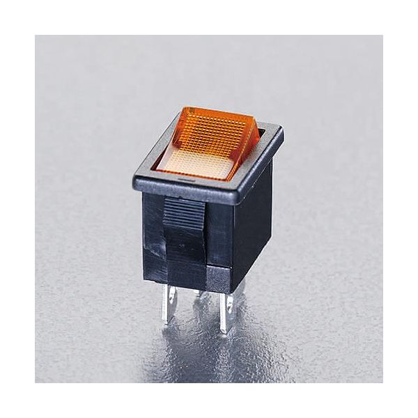 ●パネルカット…19.2×12.9mm●極数…2極単投●スイッチ特性…ON-OFF●定格容量…9A 125V AC●パネル厚…0.75〜2.00mm●連続使用時間…AC110Vで15000時間●ネオン球…黄●ネオン球照光式　