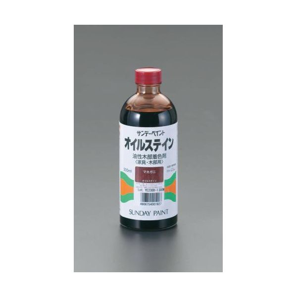 エスコメーカーお問い合わせ：06-6532-6226●ツヤなし●内容量…300ml●色…ウォルナット●乾燥時間(指触)…20℃：約1時間冬期：約2時間●塗り面積(2回塗り)…約2.5m2●木製ドア、柱、窓ワク、キャビネット、本棚、工作品など...