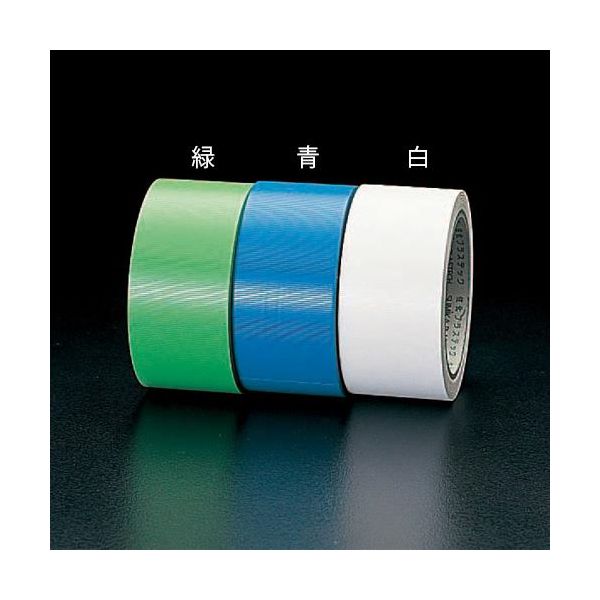 エスコメーカーお問い合わせ：06-6532-6226●商品名…カットエースMF●手切れ性が良く、のり残りしにくい。●材質…ポリプロピレン●サイズ…50mm×25m●厚さ…0.15mm●粘着力…750g/25mm●色…ブルー●入数…30巻入り