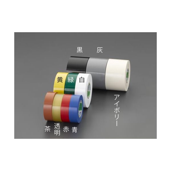 エスコメーカーお問い合わせ：06-6532-6226●サイズ…19mm×10m●厚さ…0.2mm●材質…基材：塩化ビニール、粘着剤：ゴム系●カラー…グレー●入数…10巻●脱鉛●RoHS対応品●すぐれた電気絶縁性・端末ハガレのない強力な接着力...