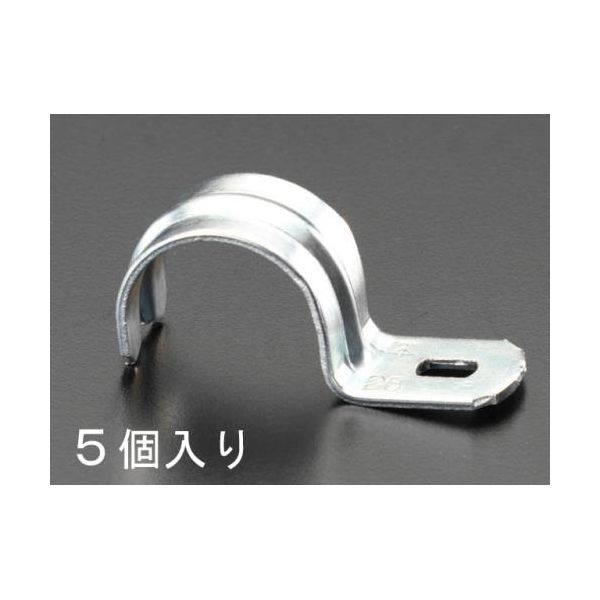 エスコメーカーお問い合わせ：06-6532-6226●薄鋼用●径称…19●適合径…18〜18.5mm●材質…スチール（ユニクロメッキ）●SVケーブル、キャブタイヤコード、薄鋼電線管共用●入数は5個入りです。●ねじ穴内寸…5×8mm●重量…6...