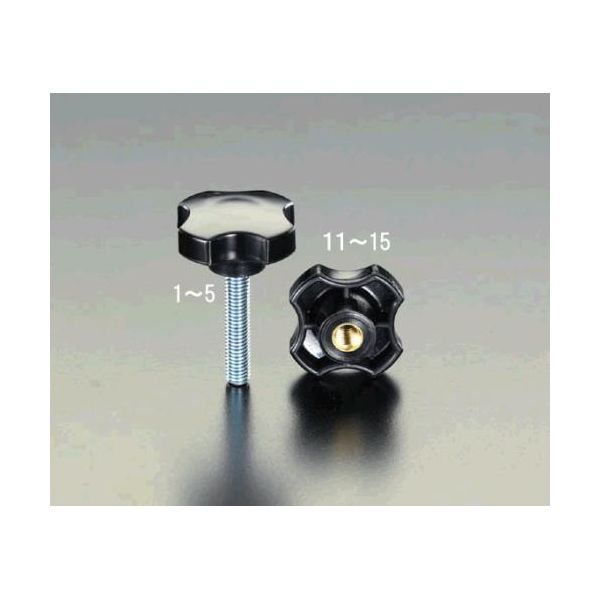 ●雄ねじ●材質…ノブ：ナイロン6、雄ねじ：SS400(ユニクロメッキ)●ねじ…M10×40mm●サイズ(mm)…D：45、H：22、d：22●入数…1個入り●RoHS対応品　