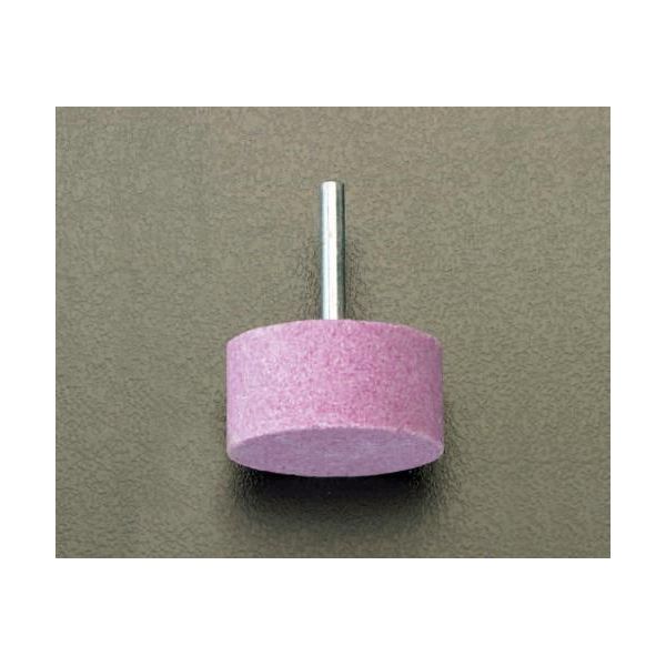 エスコメーカーお問い合わせ：06-6532-6226●軸径…6mm●砥粒…アルミ酸化物●粒度…#100●直径…50mm●高さ…25mm●最大回転数…19100rpm●入数…1本入り