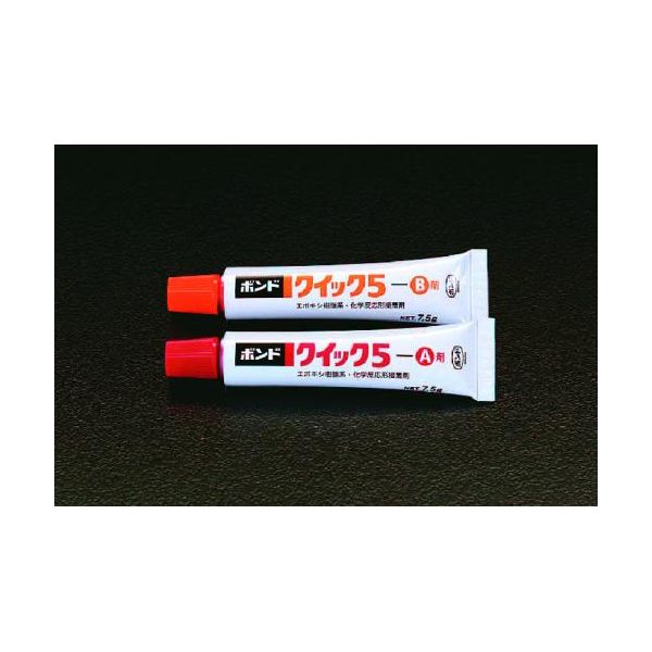 ●商品名…クイック5●混合後5分で硬化を始め、15分でほぼ硬化。●金属・木・硬質プラスチック・陶磁器のスピード接着に。●内容量…15gセット●使用温度範囲…10〜35℃　