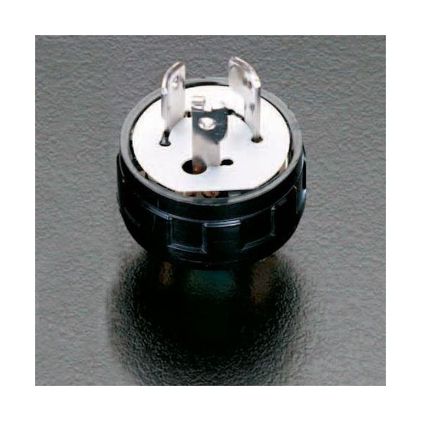 エスコメーカーお問い合わせ：06-6532-6226●プラグ●定格容量…20A 250V●3P●サイズ…φ45.5mm●RoHS対応品