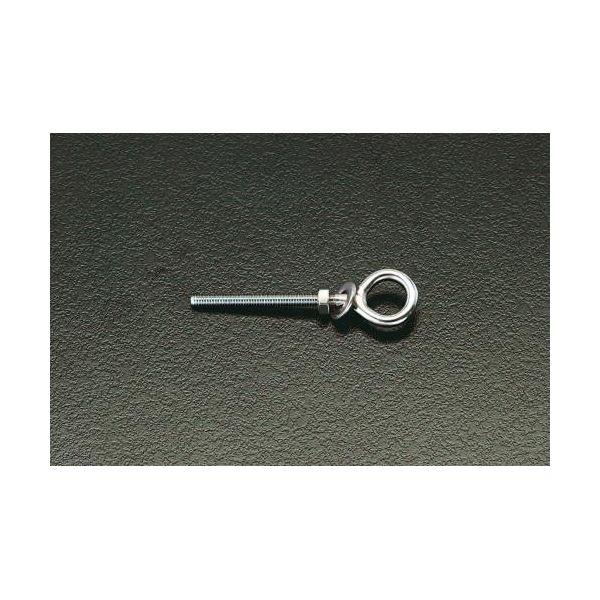 エスコメーカーお問い合わせ：06-6532-6226●材質…SUS304●ねじ径…M10●サイズ(mm)…D：8、L：24、B：80●使用荷重…150kg●付属品…六角ナット（1個）、丸ワッシャー（1個）