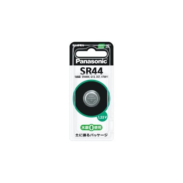 ●1.55V●ウォッチ、電子体温計、カメラ、電卓用●規格…SR44●直径×高さ(mm)…11.6×5.4●入数…1個　