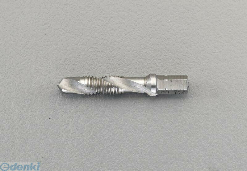 エスコメーカーお問い合わせ：06-6532-6226●商品名…847●電気ドリルと使用できます。●下穴とタップ作業が1回で行えます。●材質…HSS●タップサイズ…M5×0.8●ドリルサイズ…3.8mm●全長…41mm●六角対辺…1/4”（6...