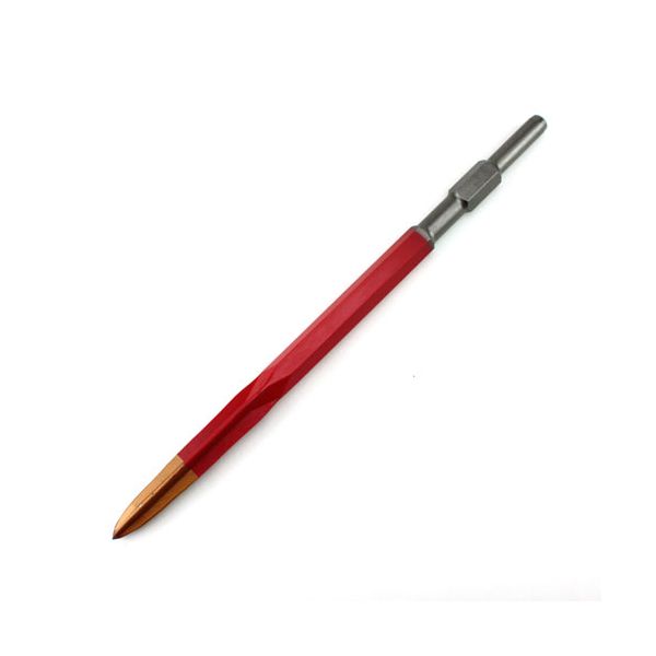 【用途】コンクリートのハツリ作業。【機能・特徴】エッジの長さが12cmで従来品の3.5倍です。オフセット砥石で研磨が可能です。刃先端が摩耗しても常にプラス形状により修理いらずで高耐久です。【仕様】●サイズ：(軸径)17H×(全長)360mm...