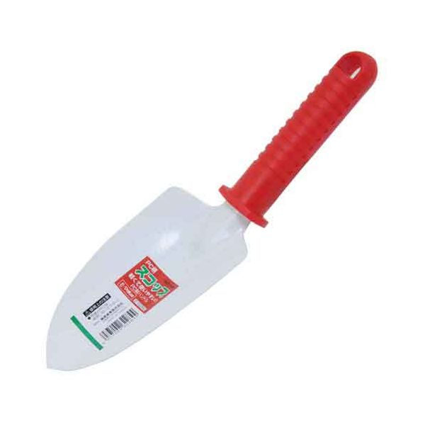 【用途】スコップ。【機能・特徴】穴掘り、土すくい用です。【仕様】●色：レッド。●刃部：刃物鋼。●柄部：プラスチック。【注意事項ほか】本来の用途以外には使用しないで下さい。使用前には本体あるいは部品にがたつき・緩みが無いことを確認してください...