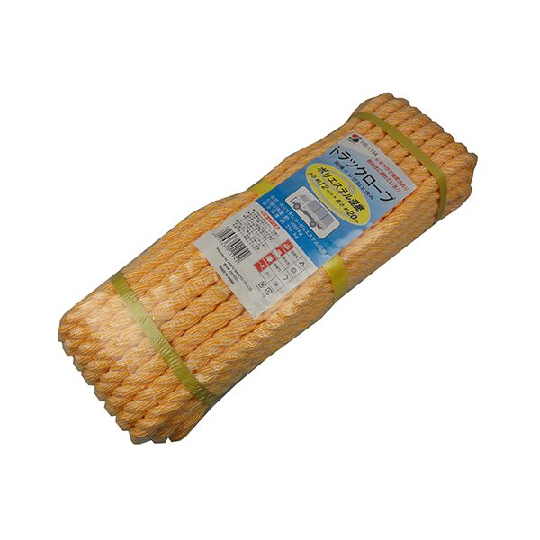 【商品説明】【用途】シート止等・荷物の固定。【機能・特徴】両端リング加工済みです。【仕様】●サイズ(約)：太さ12mm×長さ20m。●引張強度：約1050kg。●安全強度：約210kg。【材質】●ポリエチレン。●ポリエステル混撚。資材 運送...