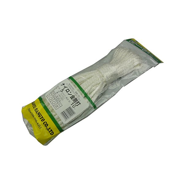 【商品説明】【用途】荷物の固定・梱包用。【機能・特徴】復元性が良く、衝撃に強いです。【仕様】●サイズ(約)：太さ5mm×長さ10m。●使用目安：約30kg。【材質】●ナイロン。資材 梱包資材 梱包ロープ
