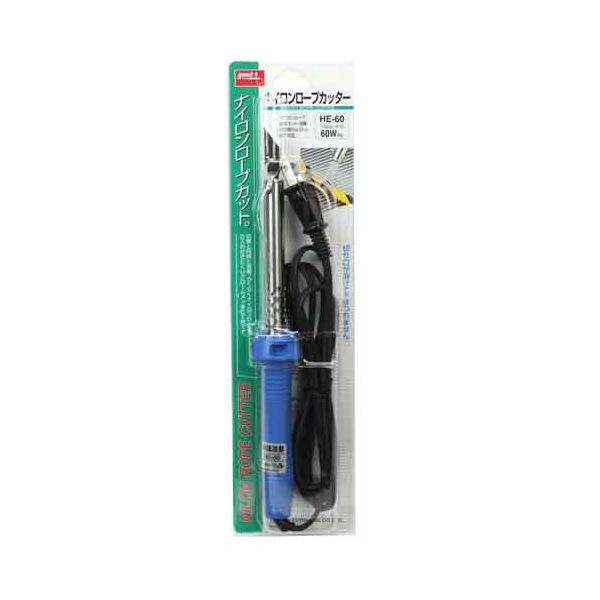 【商品説明】【用途】ナイロンロープの切断に。【機能・特徴】切断後は切り口が溶けてロープがほつれません。樹脂製の園芸ネット漁網も切れます。カスのつきにくいクロームメッキコテ先を採用しています。【仕様】●定格電圧：100V・AC。●消費電力：5...