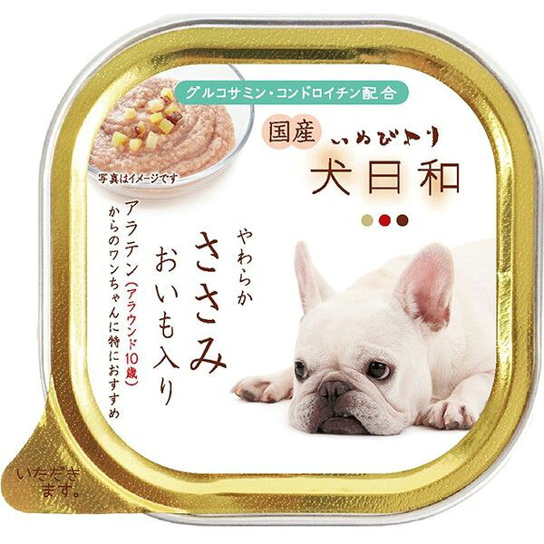 【商品説明】●ささみをベースにさつまいもをトッピングしました。シニアでも食べやすいようペースト状にし、グルコサミンとコンドロイチンを配合しています。●原材料(成分)：肉類(鶏肉、鶏ささみ、鶏肝)、さつまいも、小麦粉、でん粉、無水結晶ぶどう糖...