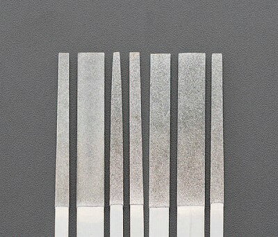 エスコメーカーお問い合わせ：06-6532-6226●全長…170mm●コーティング長…50mm●シャンク部…角柄●形状…テーパー平(3.25×0.65mm)●粒度…＃200