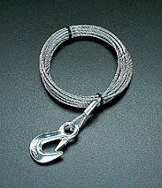 エスコメーカーお問い合わせ：06-6532-6226●フックロの開き…17mm●安全使用荷重…約380kg●ケーブルサイズ…4.8mm×7.5m●旧EA840DA用(型番：SA70000DC)