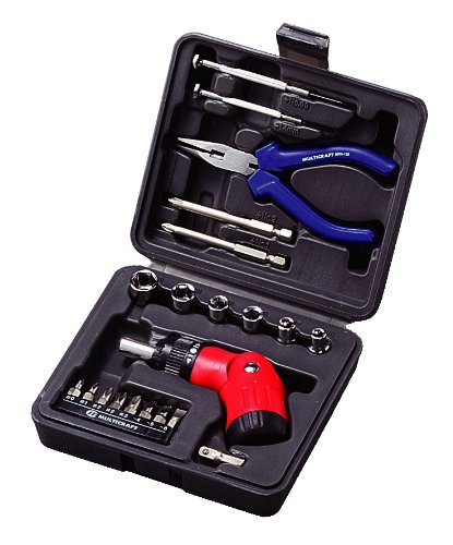 角利産業メーカーお問い合わせ：0256-34-6113【商品説明】●ソケット×6、精密ドライバー・段付ビット×各2、ラジオペンチ・ラチェットドライバー・ソケットアダプター・ドライバービットセット×各1●商品サイズ：約13×14．5×5．5c...