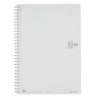 コクヨ0120-201-594【商品説明】●サイズ／セミB5（6号）　●無地　●80枚　●切り取りミシン目入り　●中紙／上質紙（ECFパルプ）　●表紙／表：透明PP、裏：板紙●リング／オレフィン系樹脂　●柔らかリングでリングを気にせずに書け...
