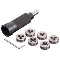 &nbsp; プロクソン &nbsp; 06-6693-5351 外ネジ切削用ダイスM3-10 ●ネジ切り用ダイスと専用ホルダーを使用して&nbsp;外径ネジの切削ができます。 ●ダイス寸法/ M3/ 4/ 5/ 6/ 8/ 10mm輸入工...