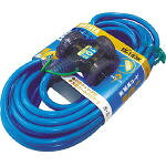 ハタヤメーカーお問い合わせ：0120-686-888【仕様】●色:グレーブルー●電線仕様長さ（m）:20.0●電線仕様太さ（mm[[の2乗]]）:2●電線仕様芯数（C）:3●コンセント仕様定格:2P・15A・125V 接地付●コンセント仕様...