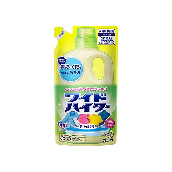 【商品説明】色柄ものにもおすすめな酸素系漂白剤の液体タイプ。●内容量：720mL●液性：酸性●仕様：ツンとしないさわやかな花の香り●種別：詰め替え用●材質：過酸化水素（酸素系）、界面活性剤（ポリオキシエチレンアルキルエーテル）●液体タイプ