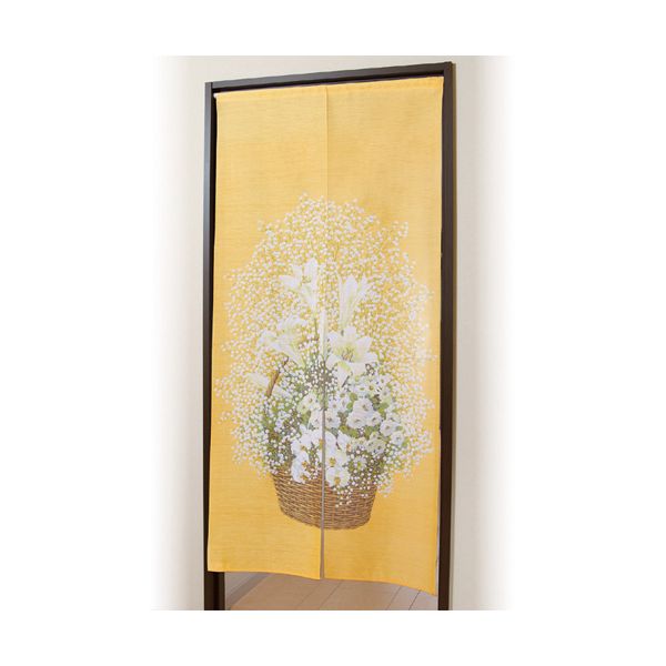 【商品説明】人気の黄色に5種類の花の、運気の高まるのれん。風合いの良い生地を使用した日本製のれん。丈が170センチのロングタイプで、スリットは自由な長さにカットできる。中国では古くから伝わる風水で、黄色は金運・財運を上昇させる色とされていま...