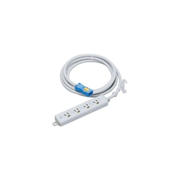 &nbsp; 明工社 &nbsp; 03-3577-1155 【商品説明】明工社　MR7904NT3　横形OA用抜け止め接地タップ4コ口 ランプ、マグネット付 VCT3mハーネスプラグ付