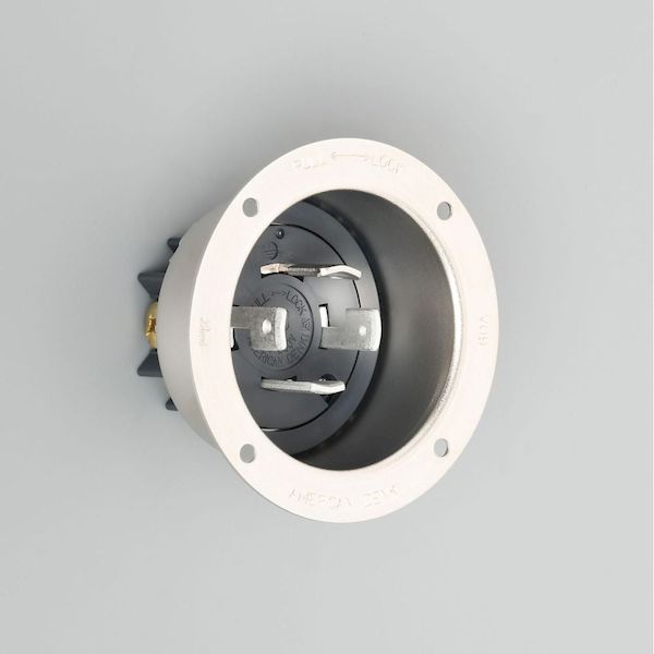 【商品説明】アメリカン電機（株）　4625　ヒッカケ フランジ インレット E3P60A 引掛形 フランジインレット