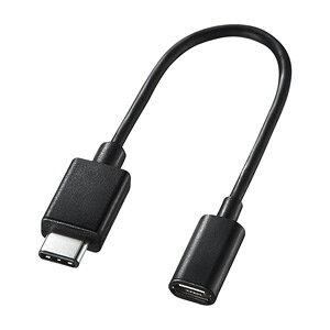 マイクロUSBケーブルを、USBType-Cケーブルに変換するアダプタケーブル10cmマイクロUSBBコネクタ(オス）をUSBTypeCコネクタオスに変換するアダプタケーブルです。（USB2.0規格対応）お手持ちのマイクロUSBケーブルや、...