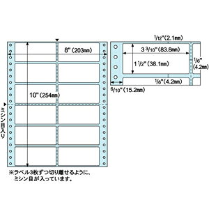 ●ラベル3枚ずつで切り離せるように、ミシン目が入っています。●入数（枚・セット）500