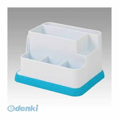 【商品説明】■デスクまわりの小物をひとまとめ。■外寸：幅145×奥114×高90mm■材質：本体＝再生PS，底面＝EVA■本体色：青■1個