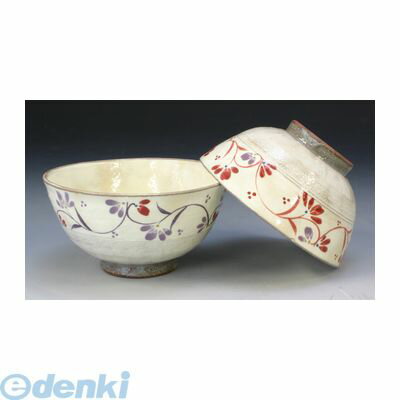 【商品説明】●赤と紫で軽やかに描かれた唐草紋様の目をひく色彩と、三島や櫛目を施した繊細な職人技との対比が新鮮な感覚の御飯茶碗です。●材質：陶器（京焼・清水焼）、日本製●寸法（約）：大Φ120×H60、小Φ115×H55mm●重量（約）：大1...
