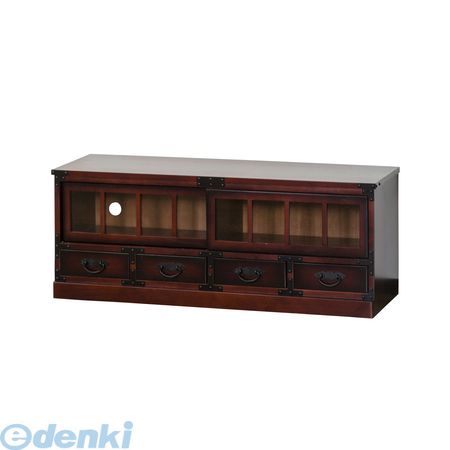 【商品説明】民芸調、和風 完成品、中国製●完成品●W100×D34.5×H39.5cm●約10kg●引出内寸：約W19.5×D27.5×H6.5cm（4杯）　扉内内寸：約W46.5×D27.5×H19cm（2ヶ所）　背面2ヶ所に直径約3.8...