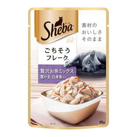 マースジャパンリミテッドメーカーお問い合わせ：0800-800-5874【商品説明】猫 フード ウェット パウチ レトルト 成猫 アダルト シーバ リッチ トッピング●厳選素材を使用した、魚介のうまみたっぷりのごちそうフレーク。●原材料：魚...