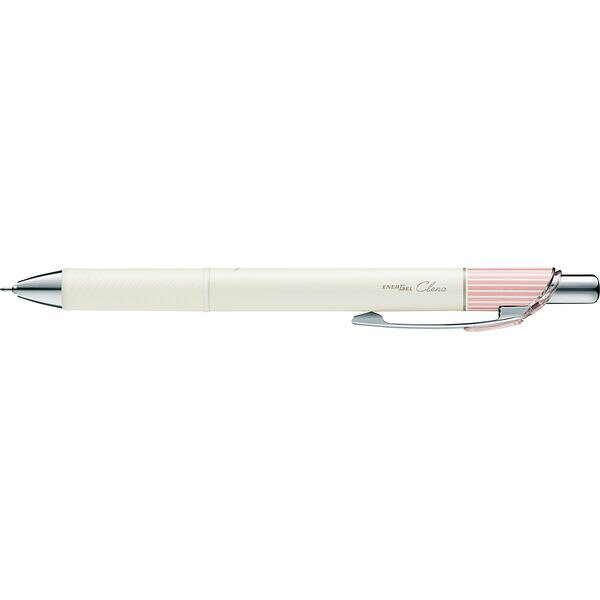 ぺんてるメーカーお問い合わせ：0120-12-8133【商品説明】●スッと書けてサッと乾く、エナージェルインキ採用。統一感ある生成り色の軸とストライプ柄は上品さや個性を表現し、ふんわりしつつもクラシックな雰囲気纏うエナージェルです。