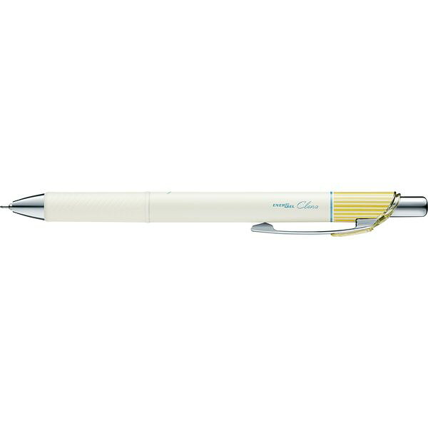 ぺんてるメーカーお問い合わせ：0120-12-8133【商品説明】●スッと書けてサッと乾く、エナージェルインキ採用。統一感ある生成り色の軸とストライプ柄は上品さや個性を表現し、ふんわりしつつもクラシックな雰囲気纏うエナージェルです。