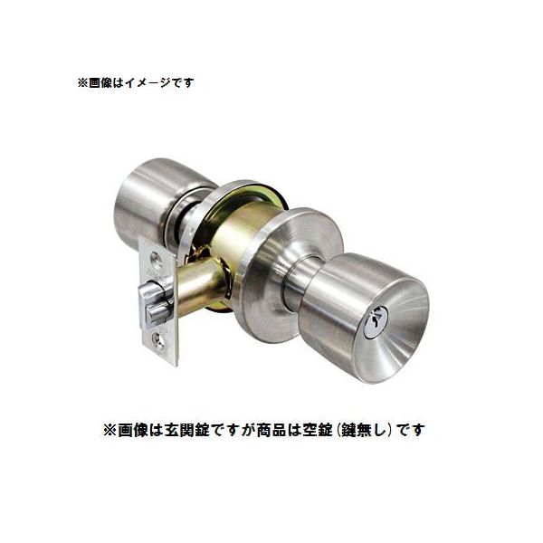 【商品説明】●仕様：空錠●ユニロック（円筒錠）USシリーズ●バックセット：60mm●取付可能扉厚：30mm以上〜45mm未満（標準用）●チリ寸法：6mm以下●握玉（ノブ）デザイン：E型●室内側：ノブ●室外側：ノブ●材質／仕上：ステンレスヘア...