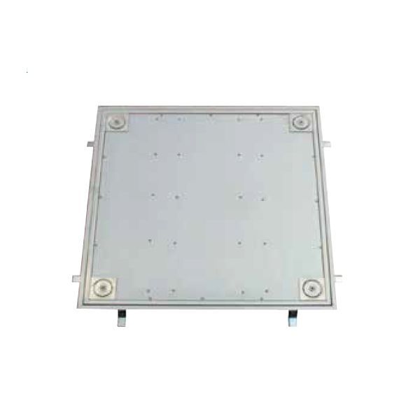 【商品説明】●特徴：防水・防臭型のオールステンレス製フロアハッチです。外枠下部のパッキンで水の浸入と臭いもれを防ぎます。ネジ込ボルトをゆるめるて、そのまま取手になるネジ取手式です。●材質：ステンレス（SUS304）●呼称サイズ：500●サイ...