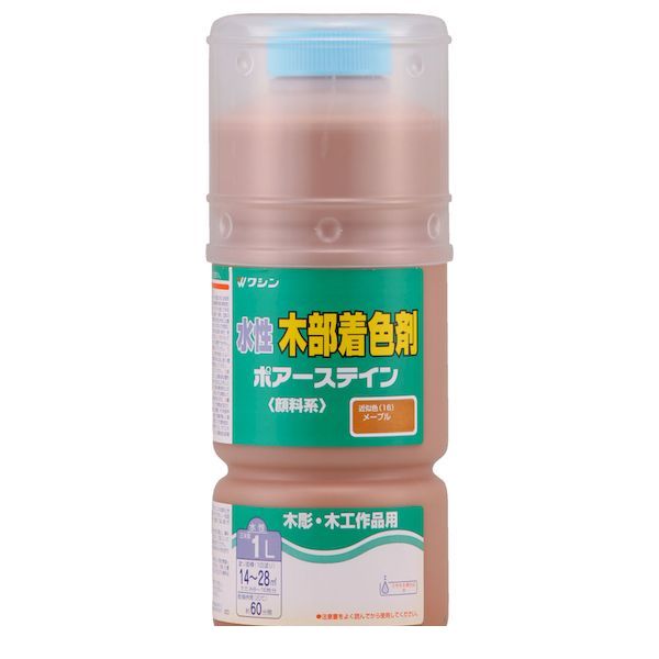 和信ペイントメーカーお問い合わせ：0480-48-2725【商品説明】●木目を引き立てる水性顔料着色剤●未塗装木部の着色（木の工作品、木彫り作品、家具、床、階段など）●塗り面積（1回塗り）：14〜28m2（畳8〜16枚）●乾燥時間（20℃）...